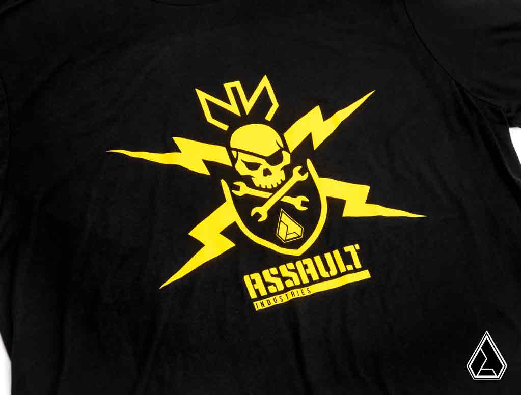 Assault Warning Label Men's T-Shirt – Assault Industries